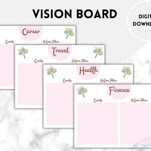 2025 Vision Board | Printable Vision Board | Yearly Planner | Vision ...