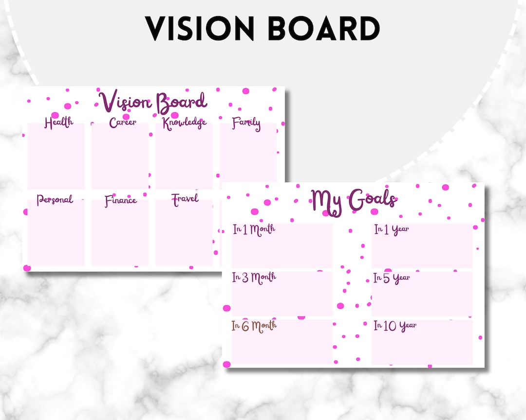 2025 Vision Board | Printable Vision Board | Yearly Planner | Vision ...