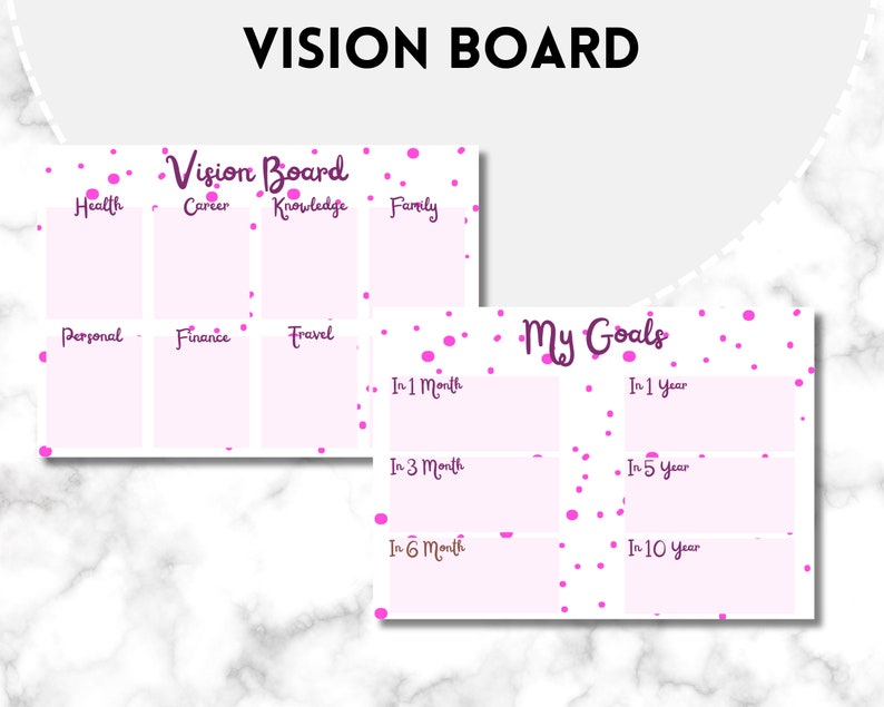 2024 Vision Board Printable Vision Board Vision Board 2024 Life Planner ...
