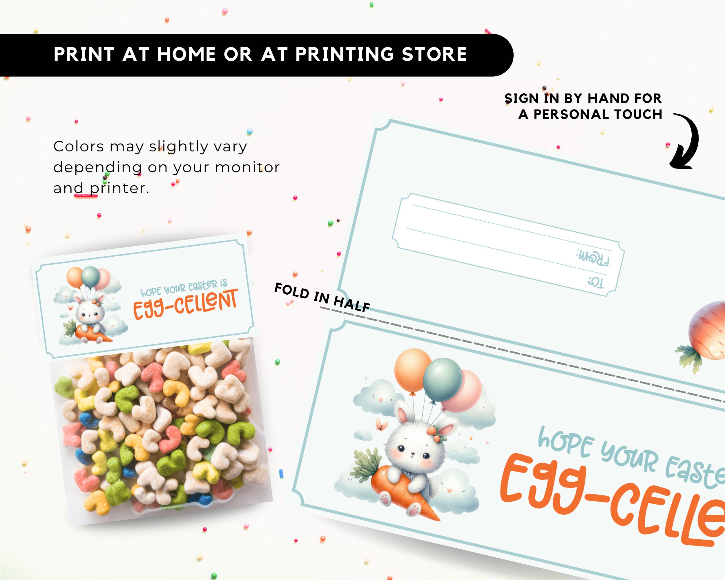 Printable Easter Candy Bag Topper, Easter Treat Bag Topper, Easter ...