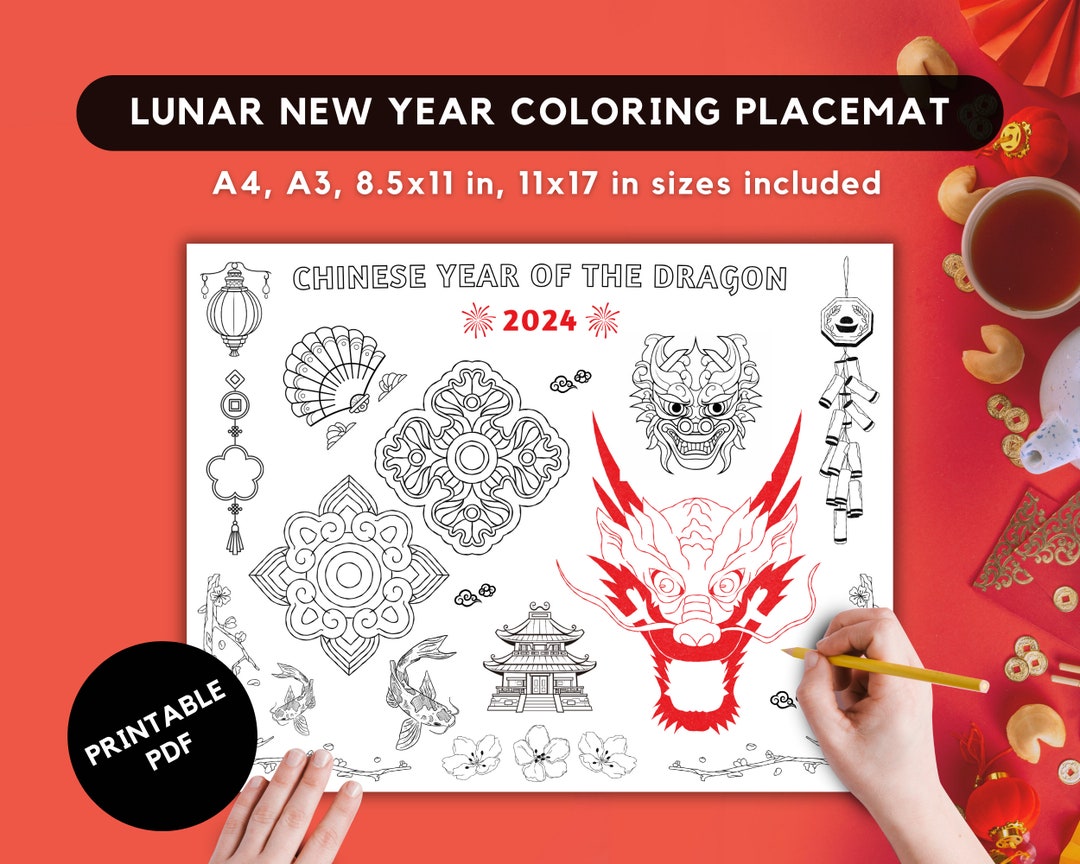 Printable Chinese New Year Coloring Page, Lunar New Year Coloring ...