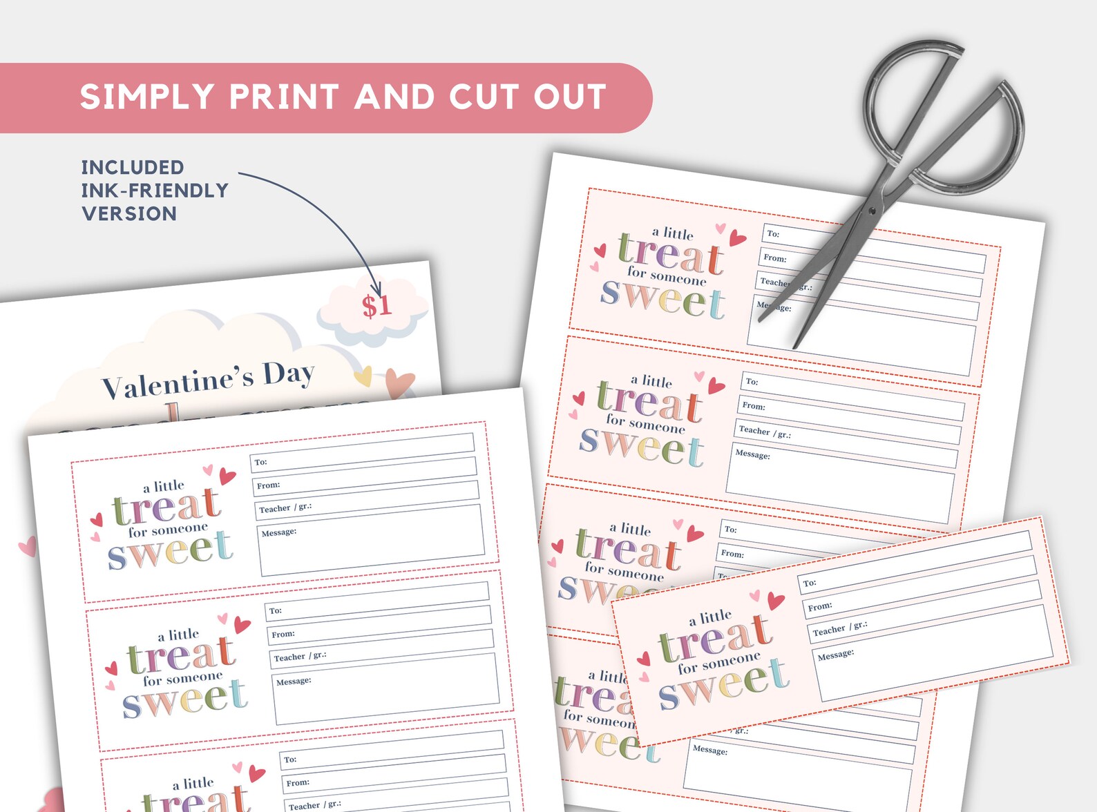 EDITABLE Valentine Candy Gram Printable, Candy Gram Flyer Template, PTO ...