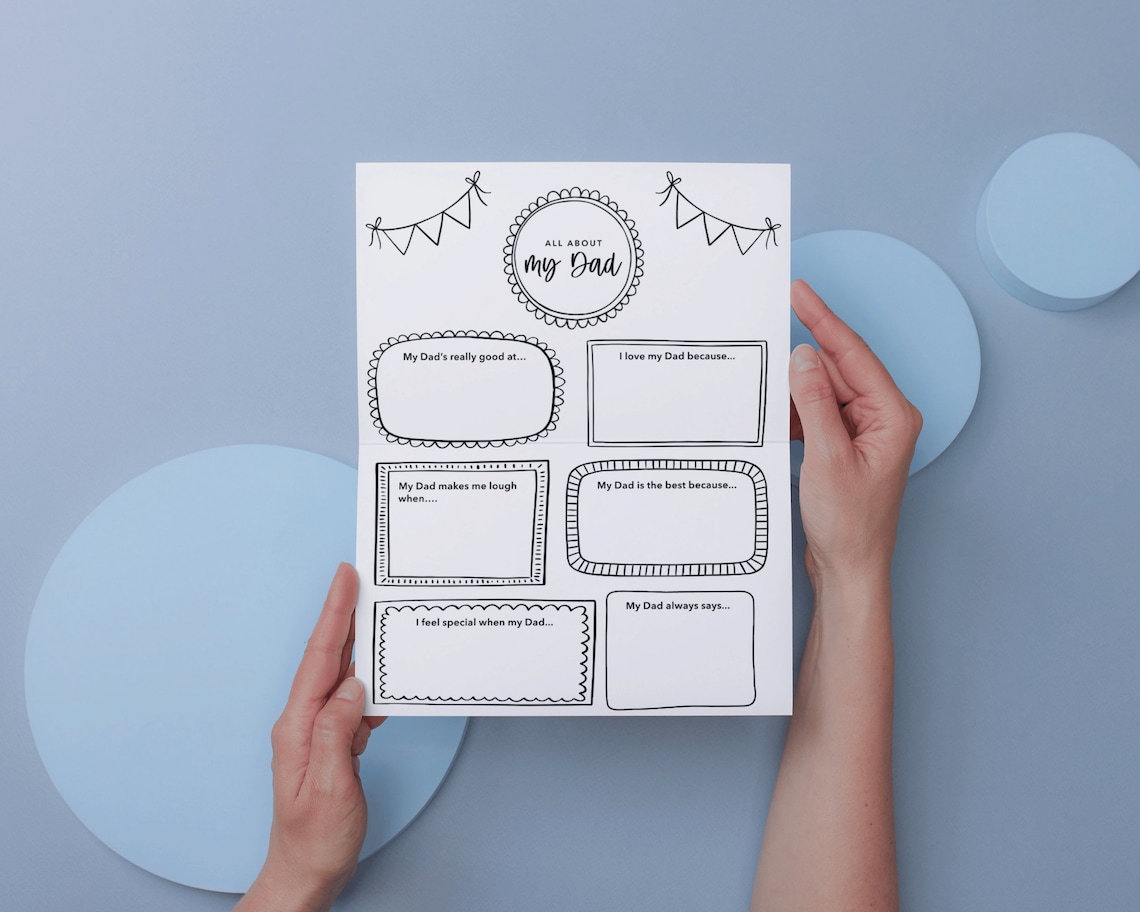 All About My Dad Questionnaire Printable, Father’s Day Gift, Father’s ...