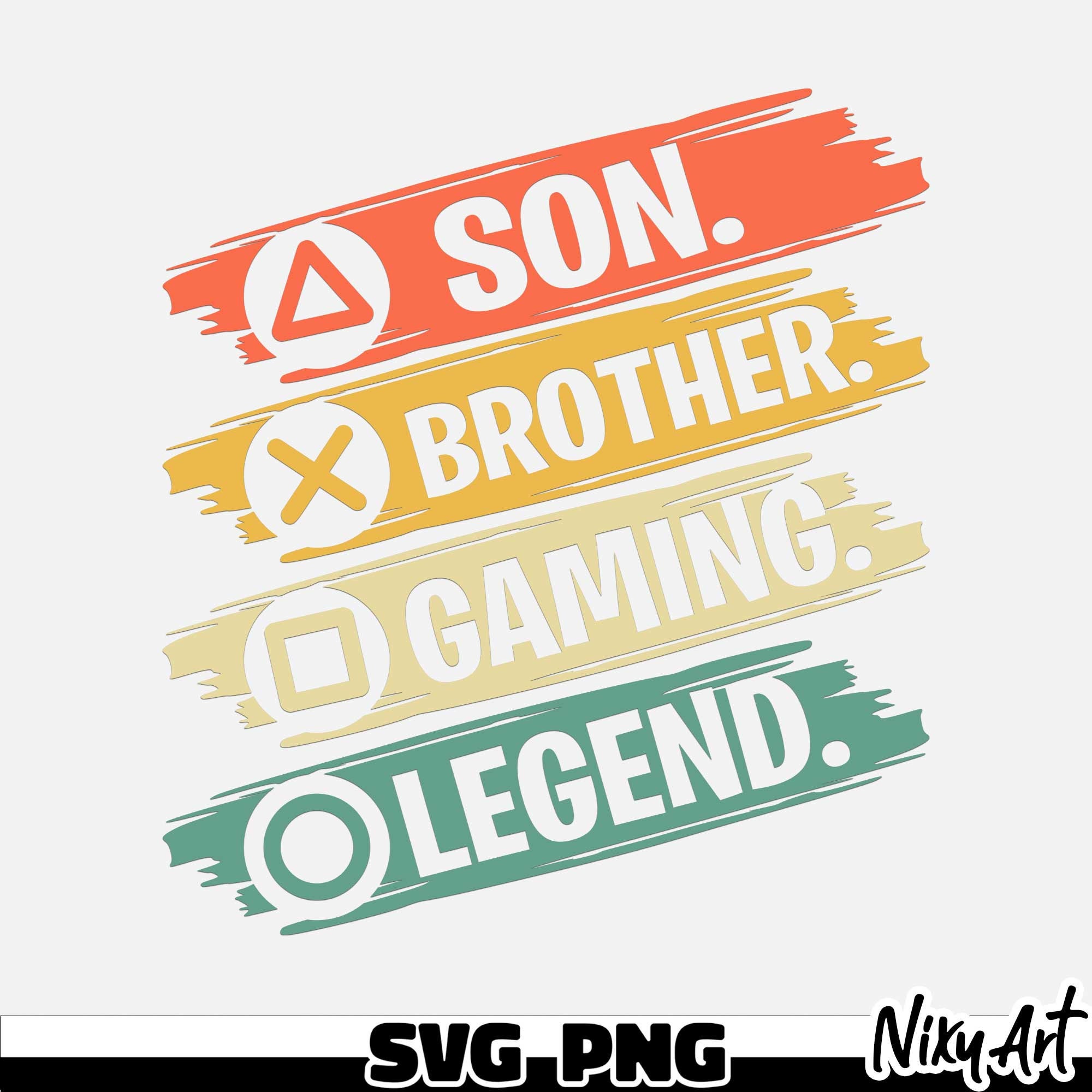 Son Brother Gaming Legend Svg Png | Gamer Svg Png | Vintage Video Games ...