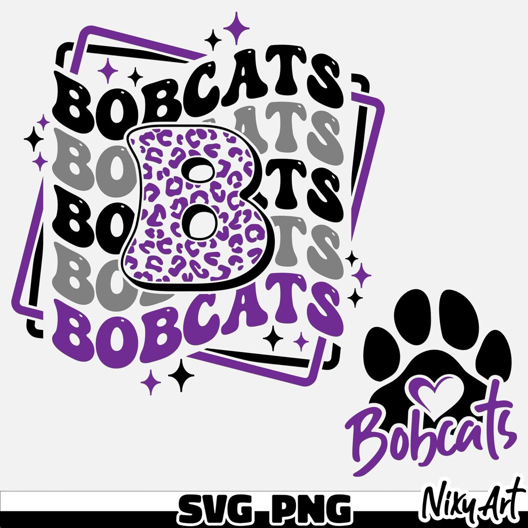 Bobcats Team Mascot Pride Svg Png | Bobcats School Spirit | Cheetah ...