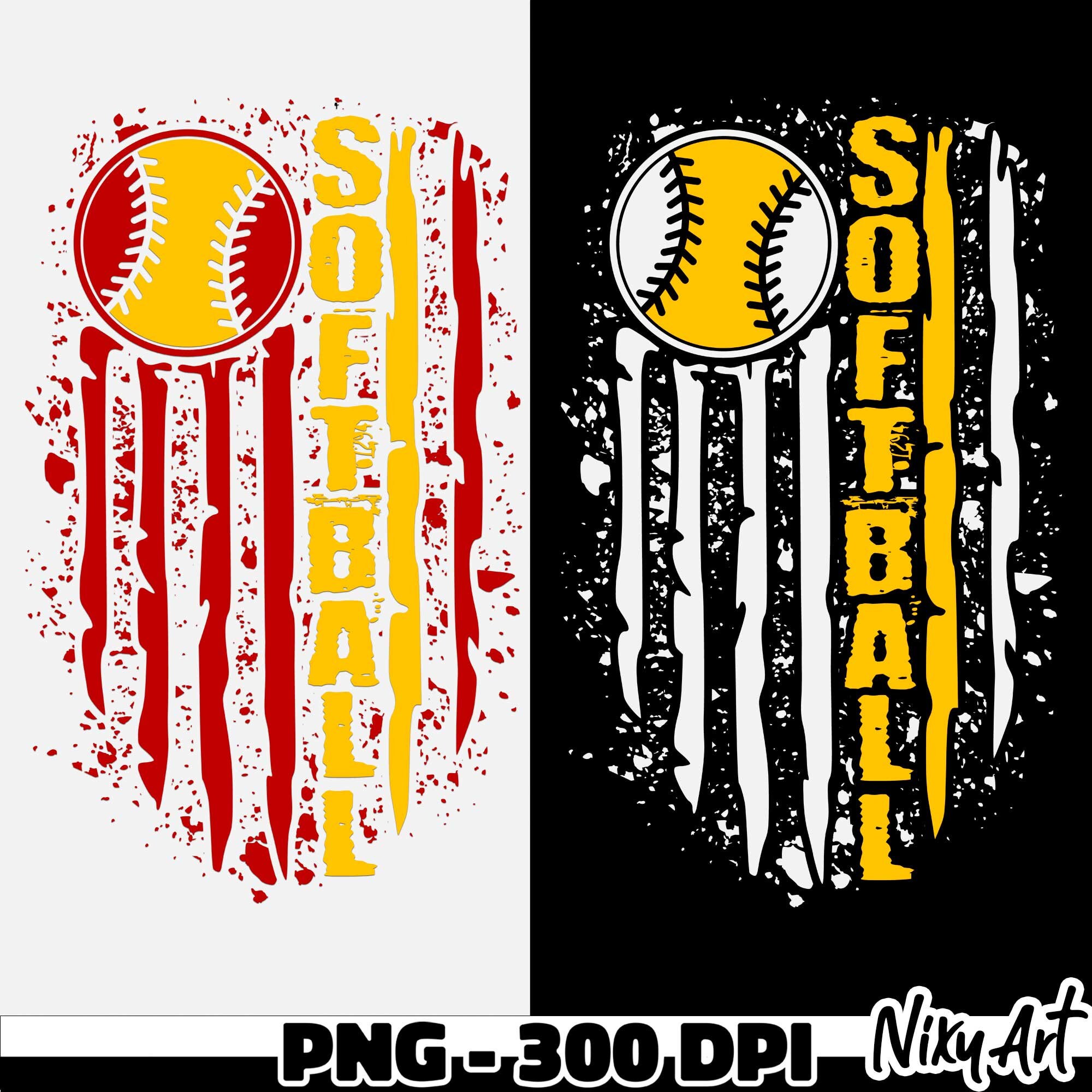 Softball Png Distressed USA Flag Png Softball Cheer Sports Mascot Png ...