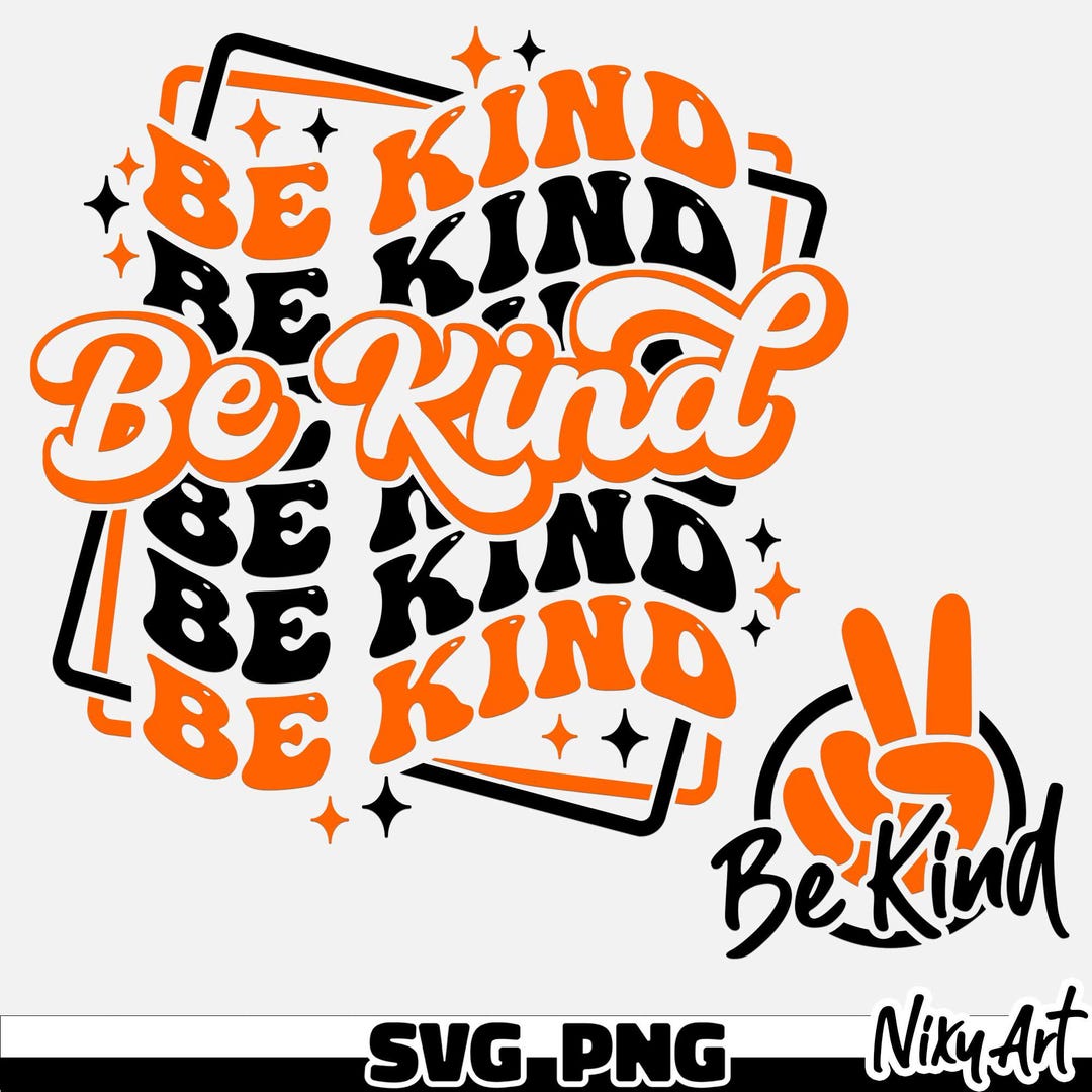 Be Kind Svg Png | Unity Day Svg Png | Harmony Day Png Svg | No More ...
