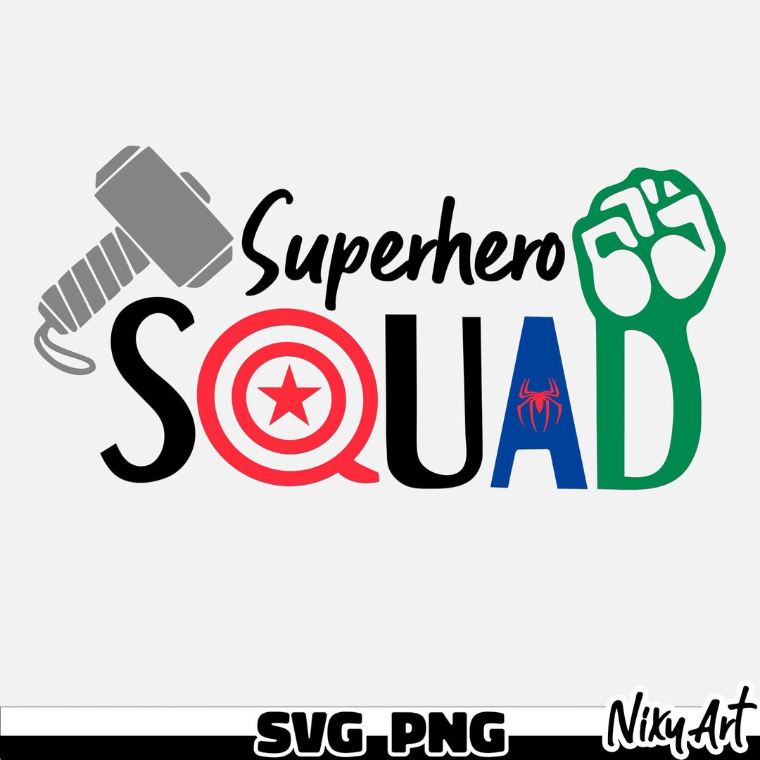 Superhero Squad Svg Png | Superhero Svg Png | Custom Superhero for Kids ...
