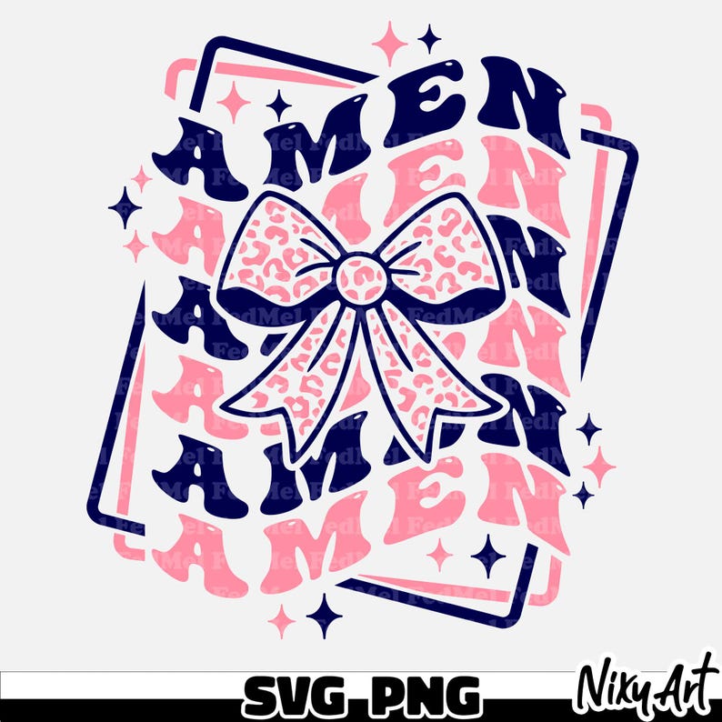 Amen Svg Png, Coquette Ribbon Bow, Christian, Bible Verse, Jesus ...