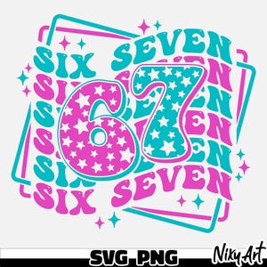 Six Seven SVG PNG, Tik Tok Meme Design (digital Download) - Etsy