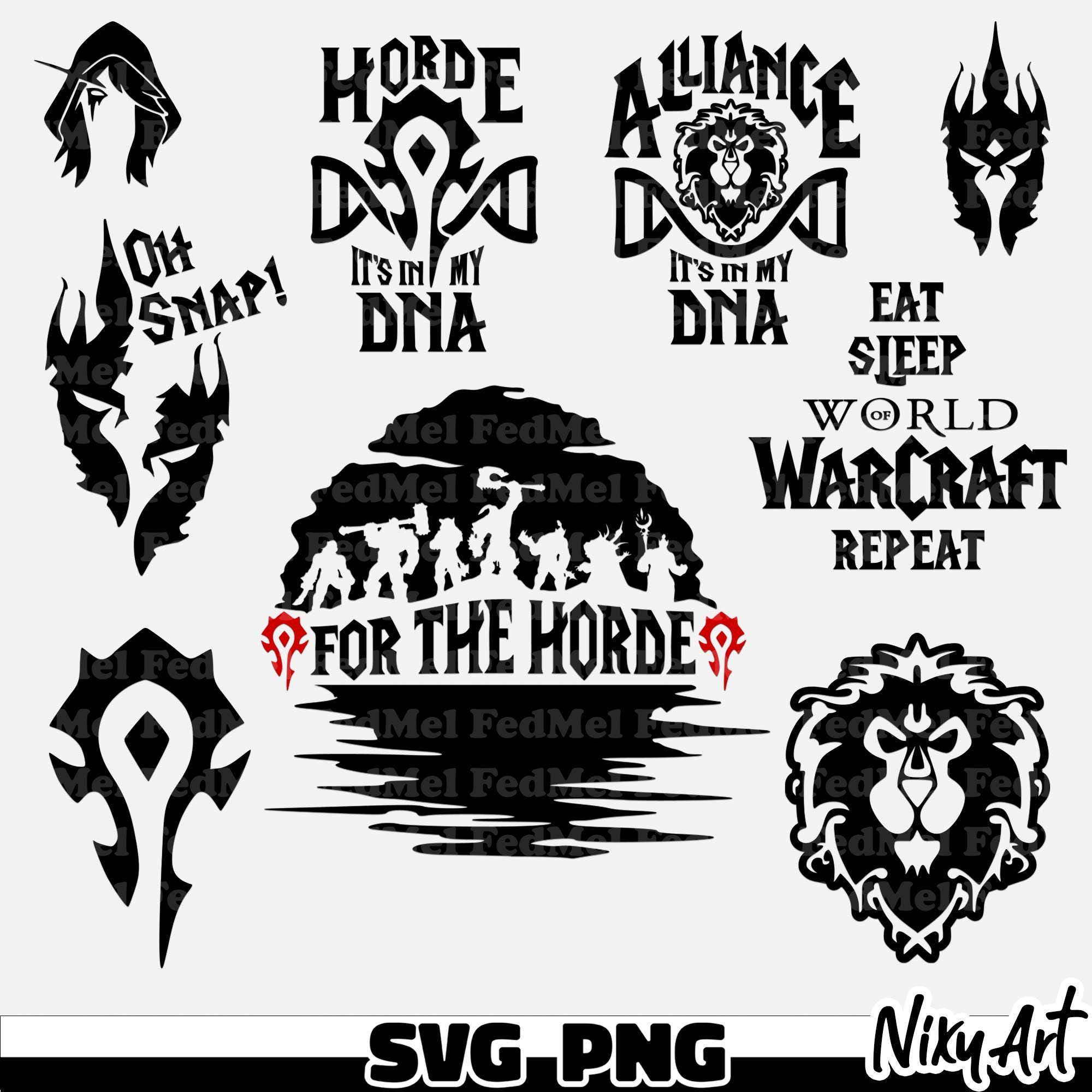 WOW Horde and Alliance Bundle Svg Png | Gamer Svg Png | Video Games SVG ...