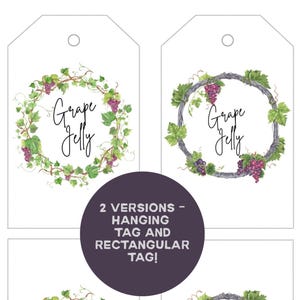 Grape Jelly Tag: Printable Gift Label (PDF) - Etsy