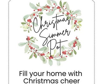 Christmas Simmer Pot Gift Tag - Printable PDF - Etsy