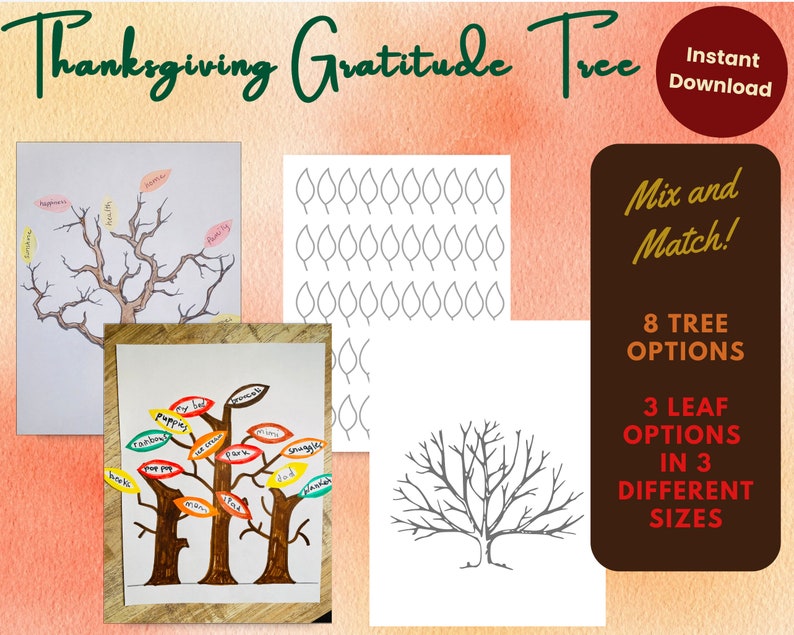 Gratitude Tree, Thankful Tree, Thanksgiving Craft, Thanksgiving Kids ...