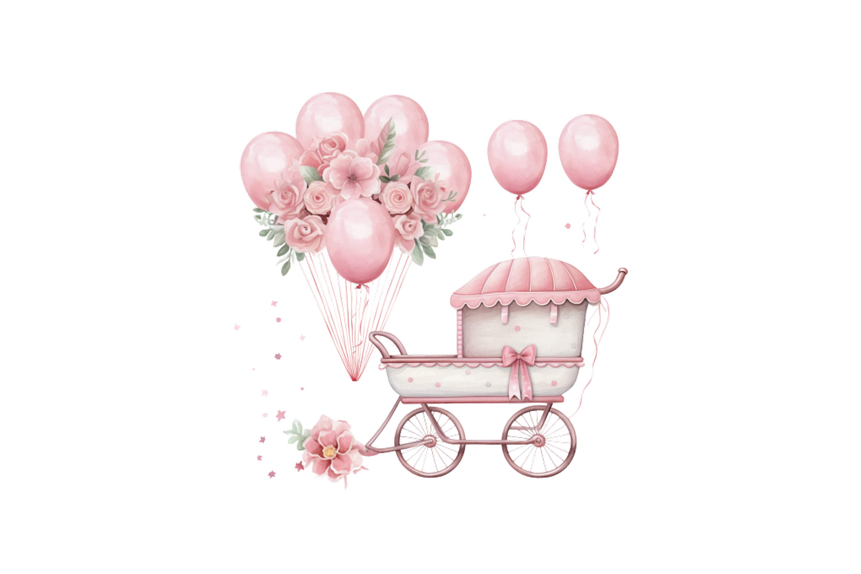 Watercolor Baby Shower Clipart Png,baby Stroller Clipart, Newborn Baby ...