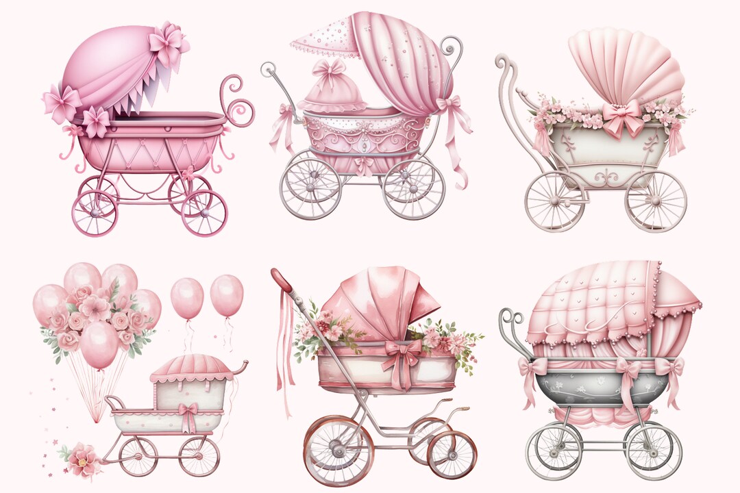 Watercolor Baby Shower Clipart Png,baby Stroller Clipart, Newborn Baby ...