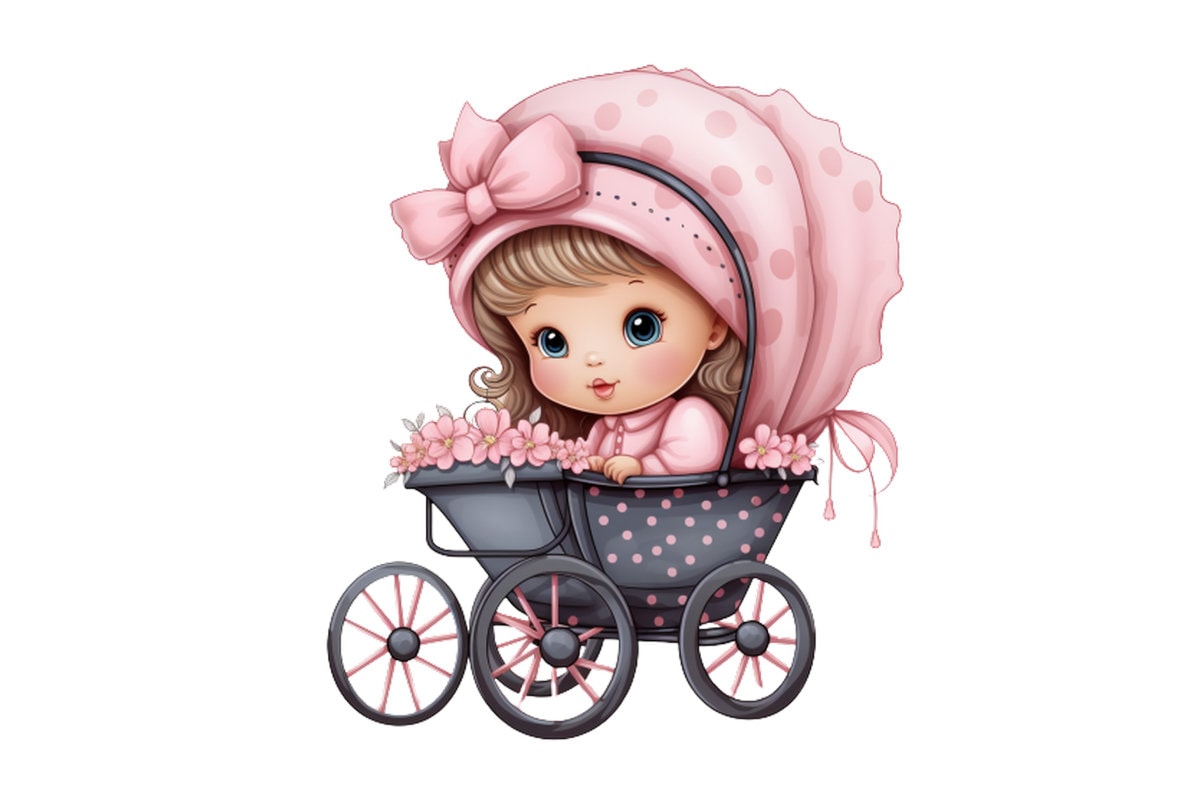 Watercolor Baby Shower Clipart PNG Newborn Nursery Baby Shower Baby ...