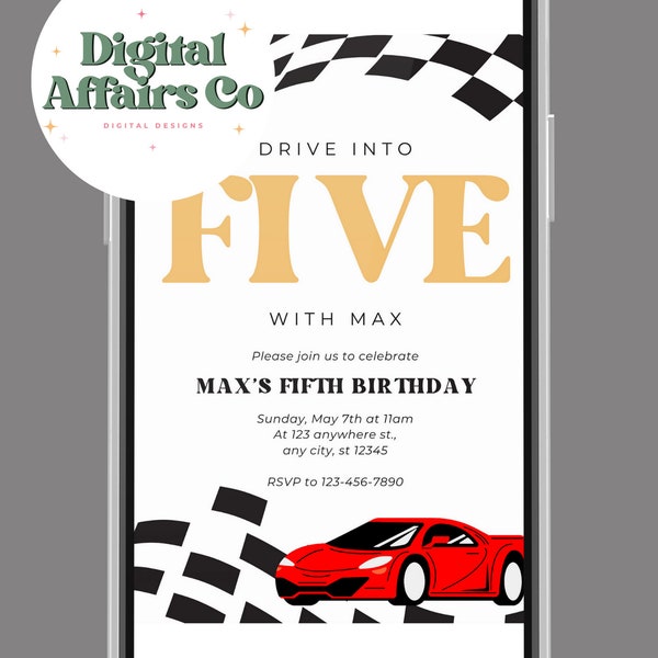 Drive in Invitation - Etsy