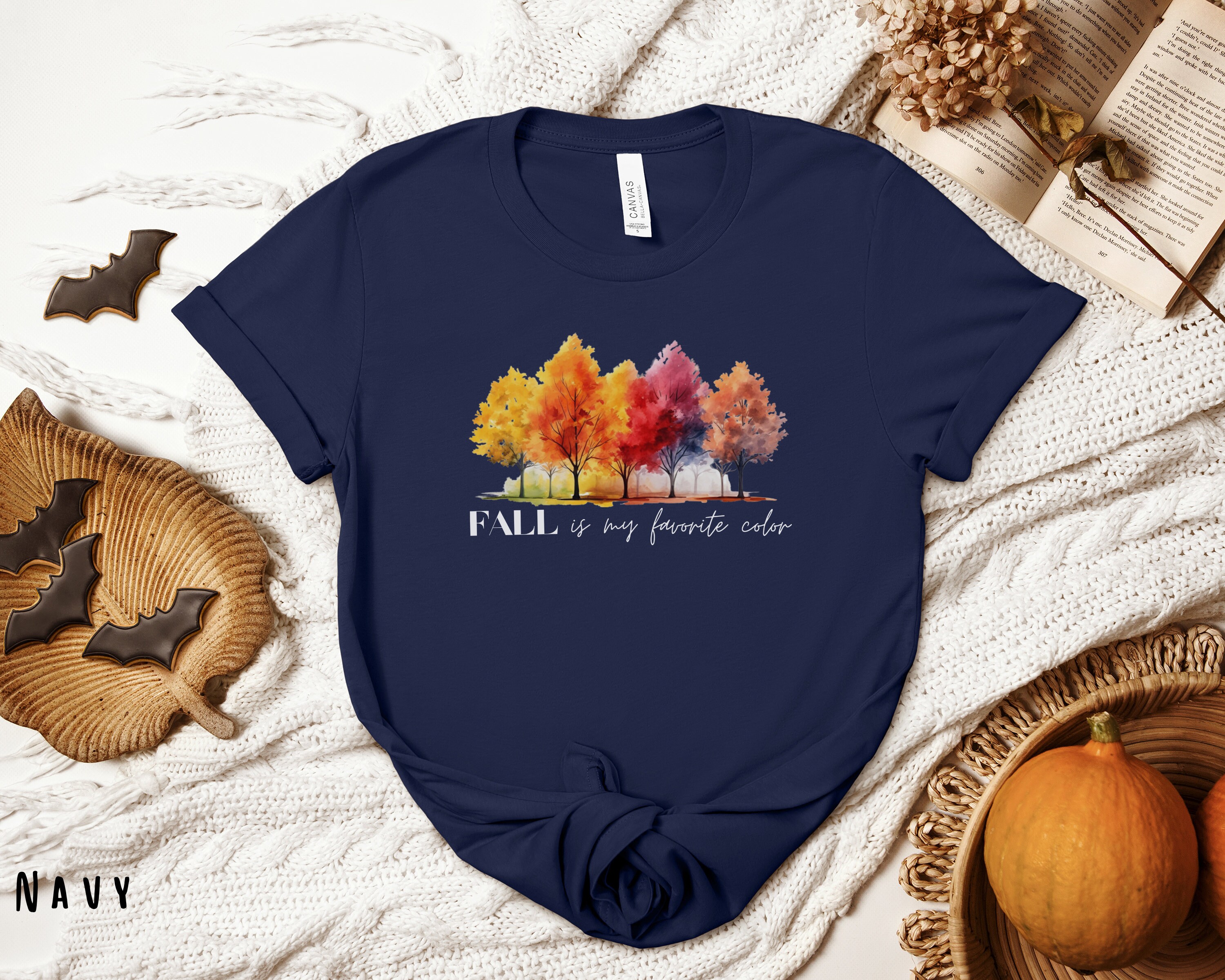 Fall Fave Tee | Autumn Treeline Graphic | Thanksgiving Spooky Season ...