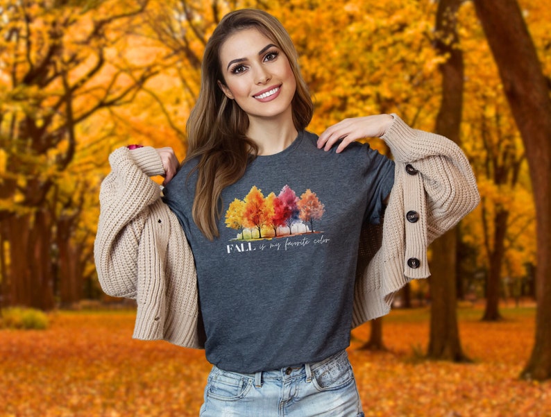 Fall Fave Tee | Autumn Treeline Graphic | Thanksgiving Spooky Season ...