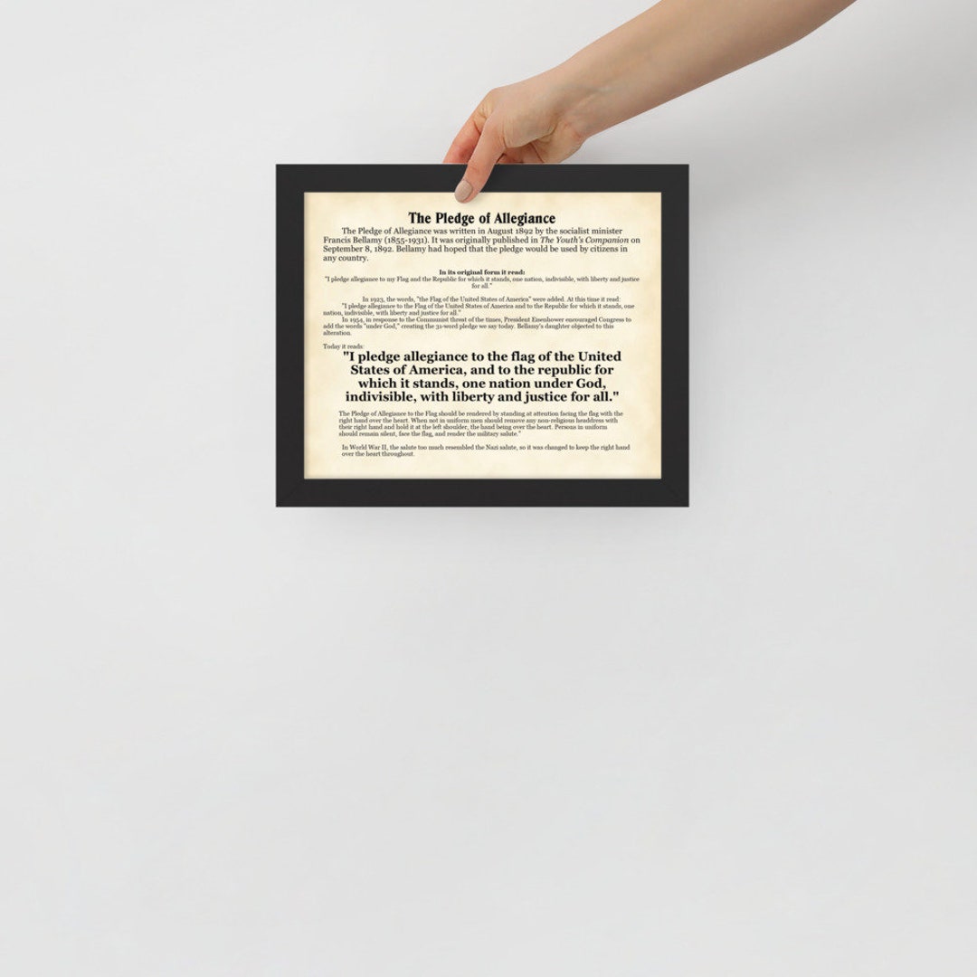 Poster Pledge of Elegance of the United States of America, History and ...