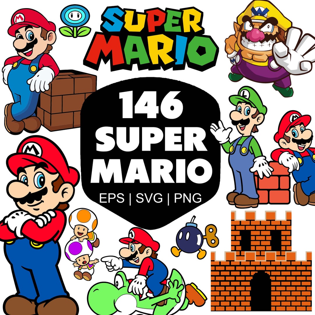 Super Mario SVG Bundle for Cricut and Sublimation Mario Cut Files Mario ...
