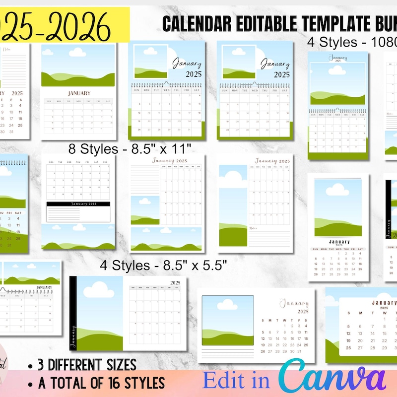 Editable school calendar 25 26 - Etsy België