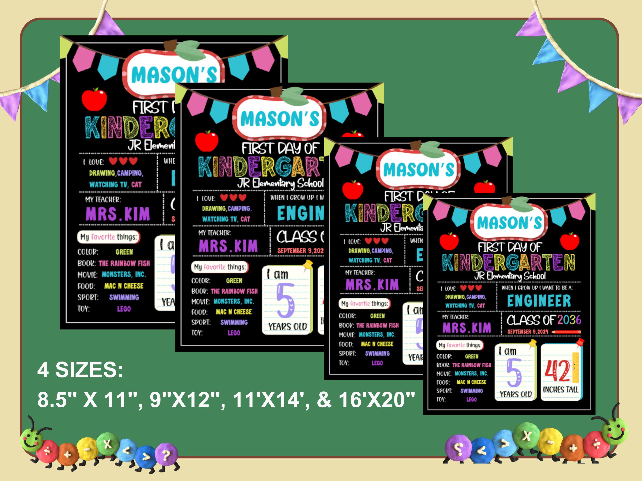 DIY Canva Template Printable Editable First Day of School Sign 1st Day ...