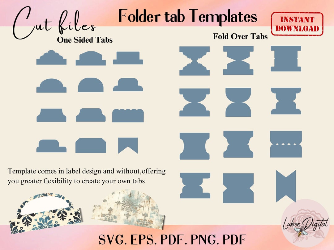 Double Folder Planner Divider Tabs,editable Folder Tabs,journal Tabs ...