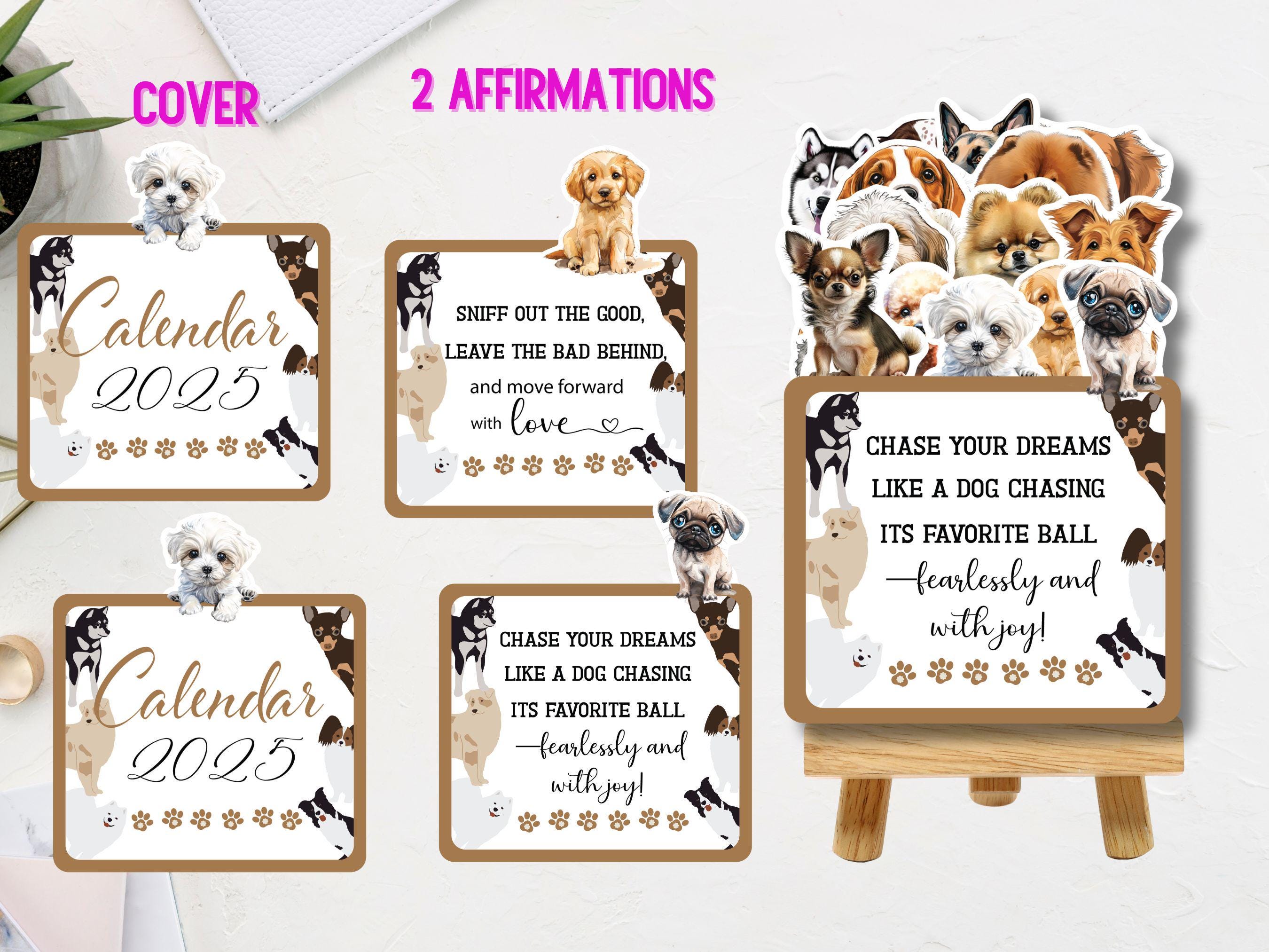 2026 Desk Calendar Dog Printable Wall Calendar Dog Owner Watercolor ...
