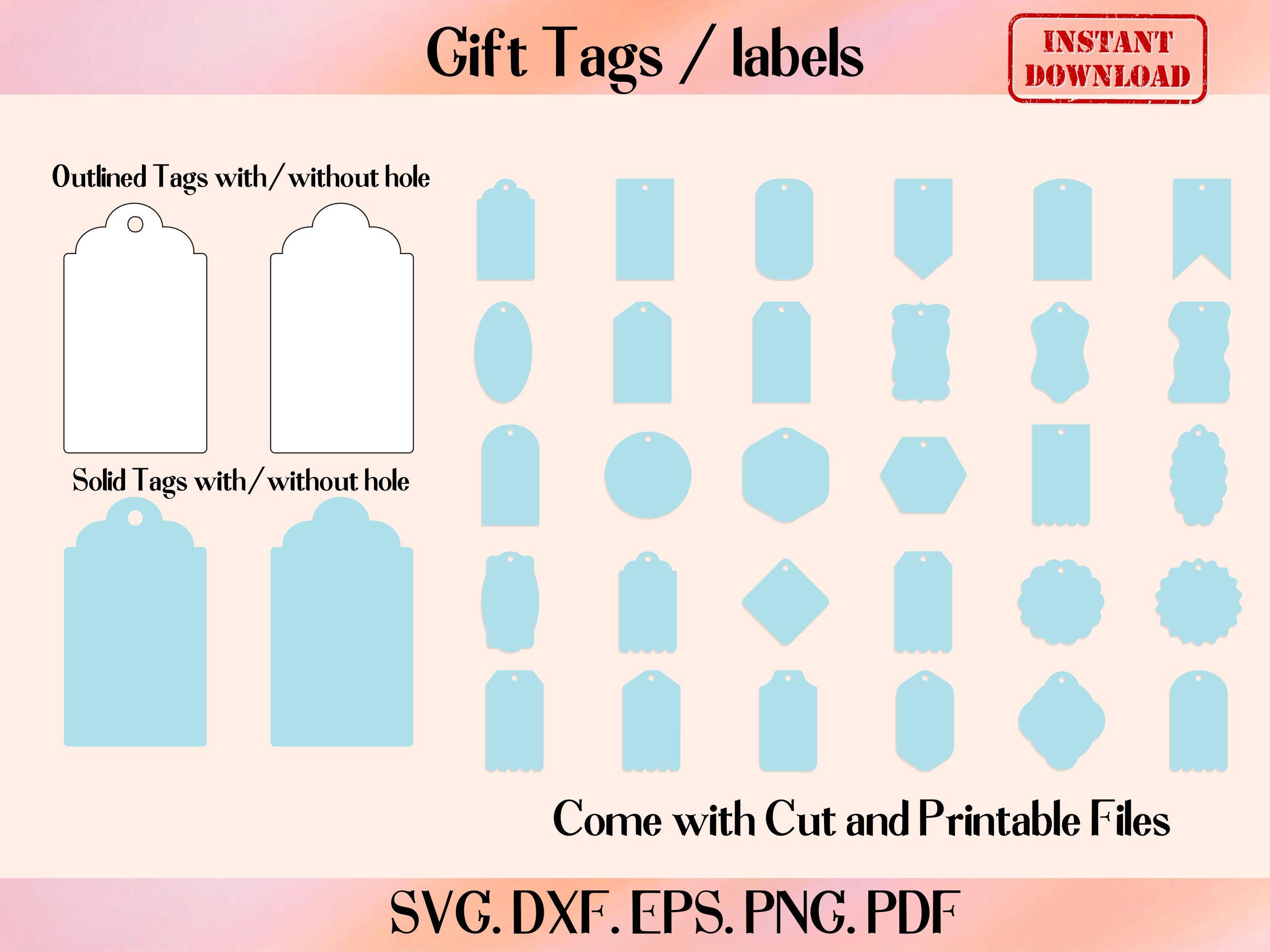 Editable Gift Tag Canva Frames, Hang Tags Canva Frames, Gift Label ...