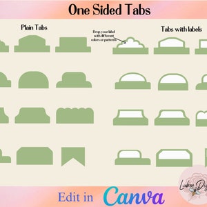 CANVA Planner Divider Tabs,editable Folder Tabs,make Your Own CANVA ...