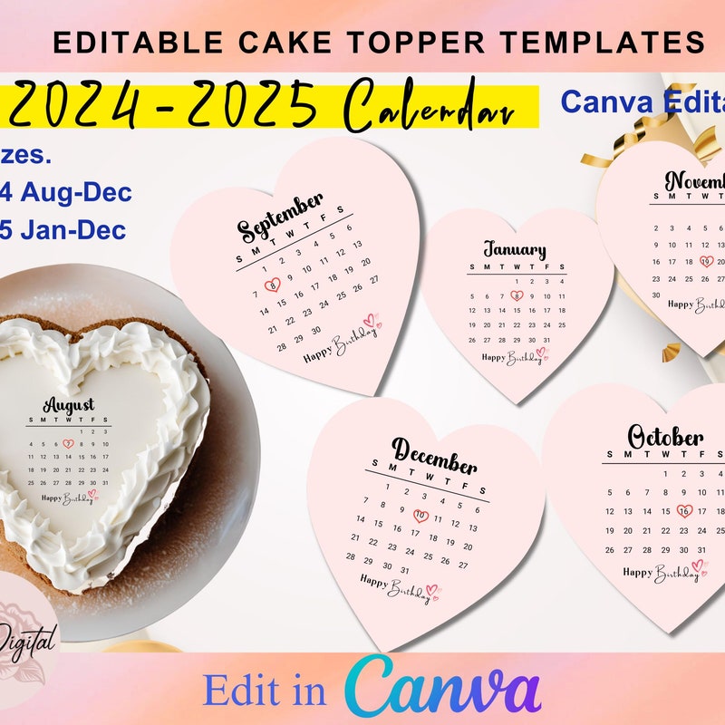 Heart Cake Burn Calendars - Etsy