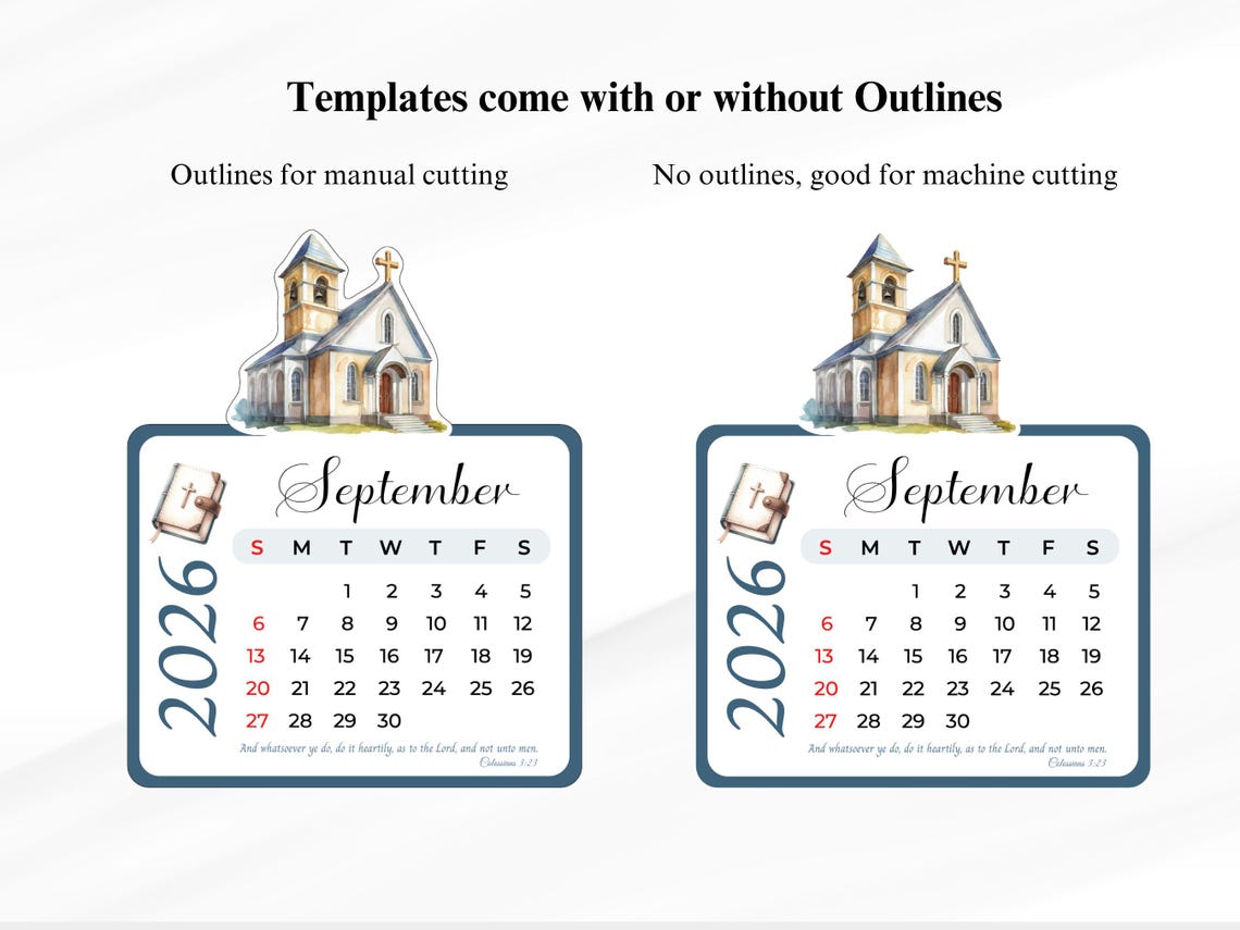 2025-2026 Desk Monthly Christian Calendar,bible Verse Mini Printable ...