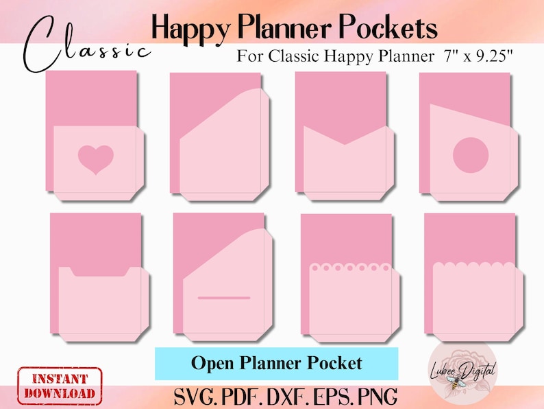 Classic Happy Planner Disc Bound Pocket Template,classic Disc Bound ...