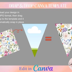 Canva Editable Bunting Shapes Frames,banner Frames Template,banner Flag ...