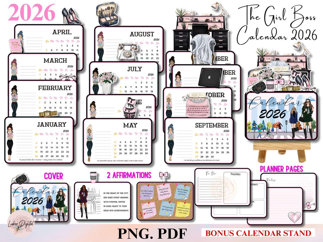 Boss Lady Calendar 2026, City Office Girl Planner,inspirational Team ...