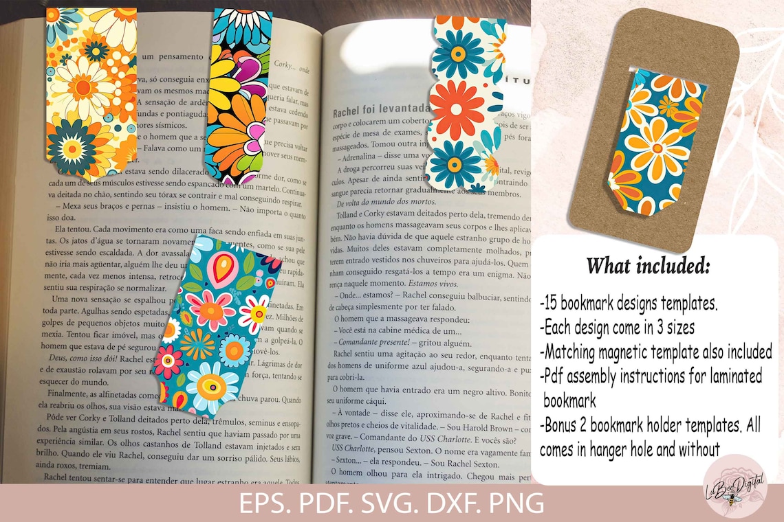Magnetic Bookmark SVG, Page Keeper Template, Laminated Bookmark ...