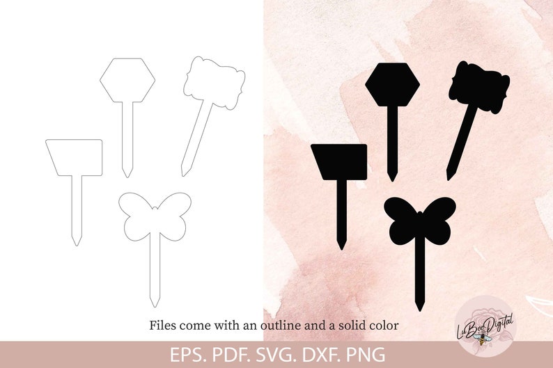 Garden Markers,garden Pick Svg,plant Stakes Template,plant Pick Labels ...