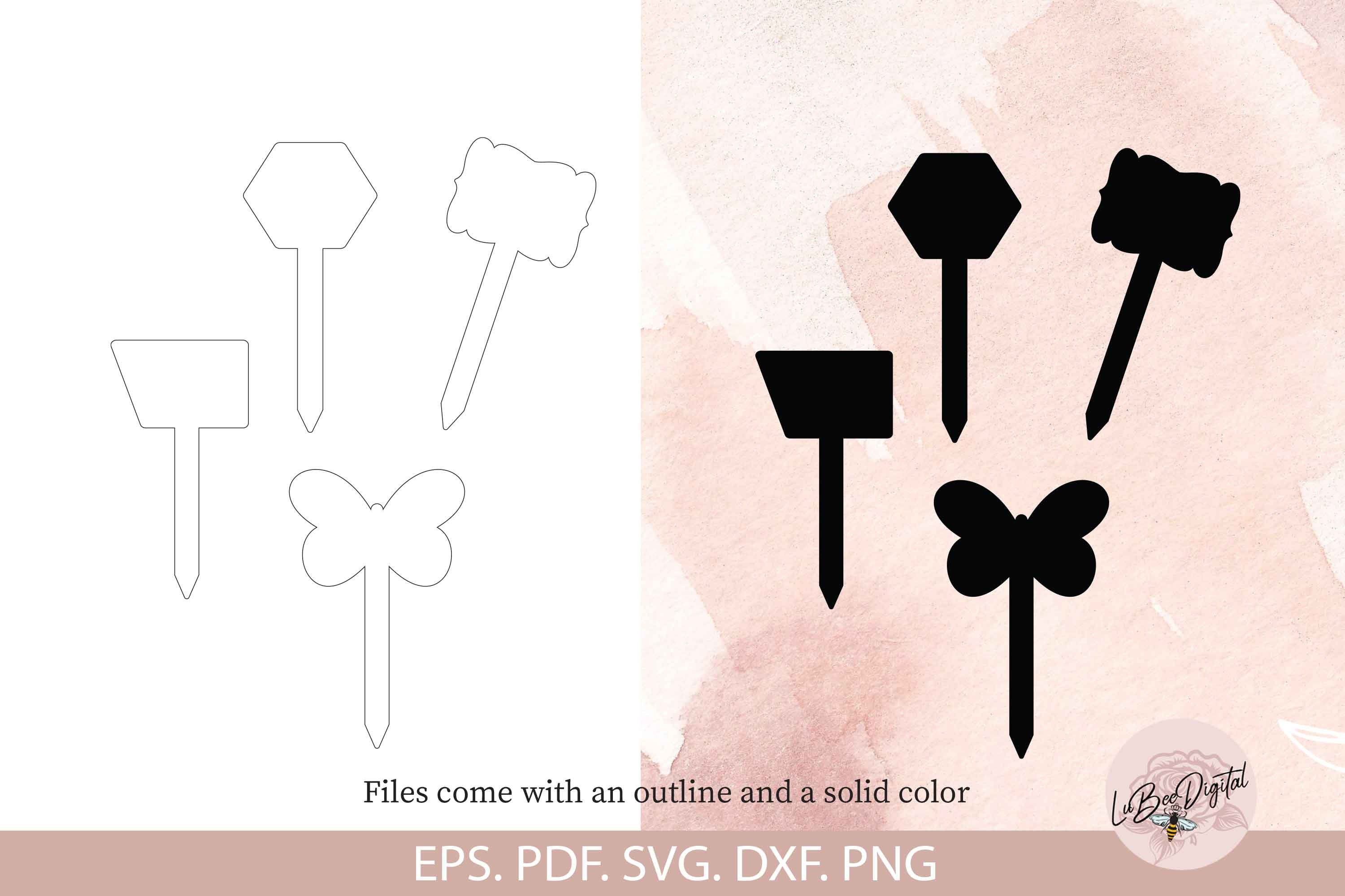 Garden Markers,garden Pick Svg,plant Stakes Template,plant Pick Labels ...