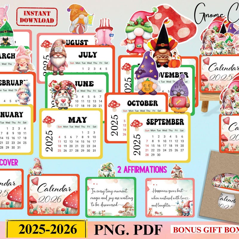2026 Gnome Calendars - Etsy