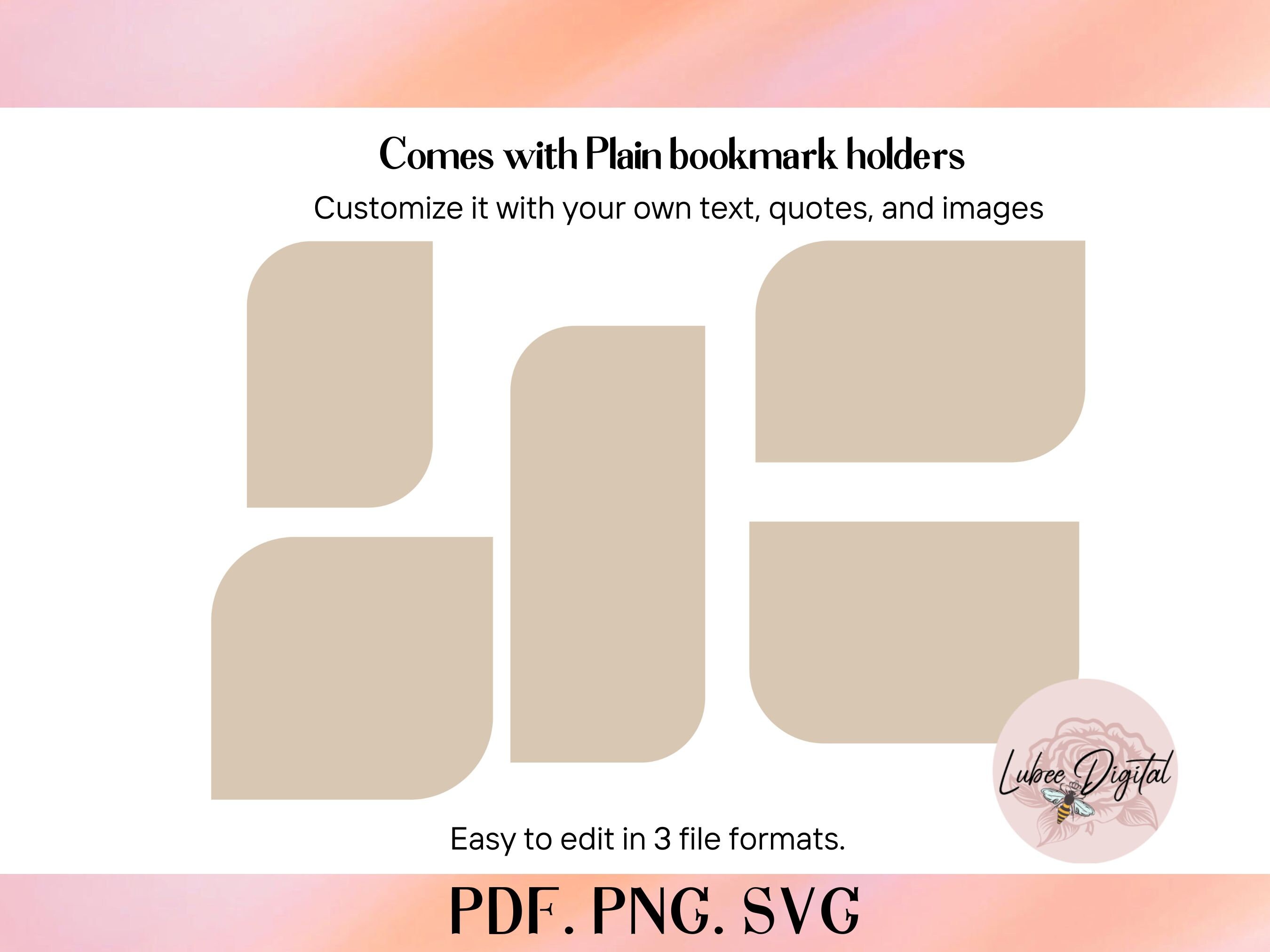 Corner Bookmark Sleeve Template Svg,bookmark Packaging Cut Files ...