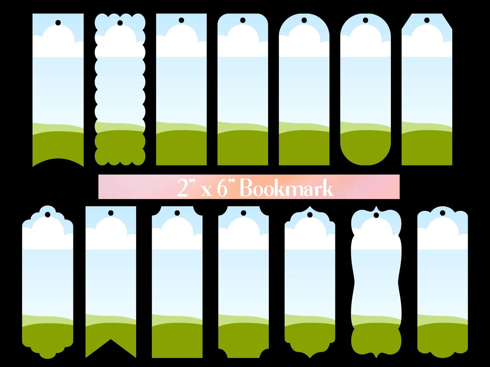 Canva Frames Bookmark Bundle,make Your Own CANVA Bookmark Template ...