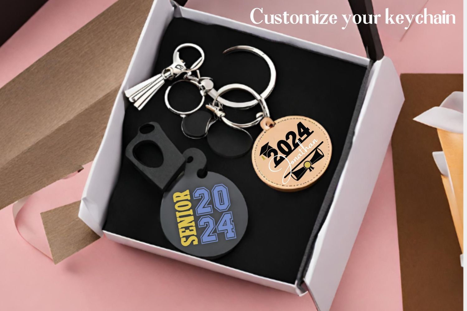 Graduation Keychain Svg,class of 2024 Cut Files,graduation Svg Bundle ...