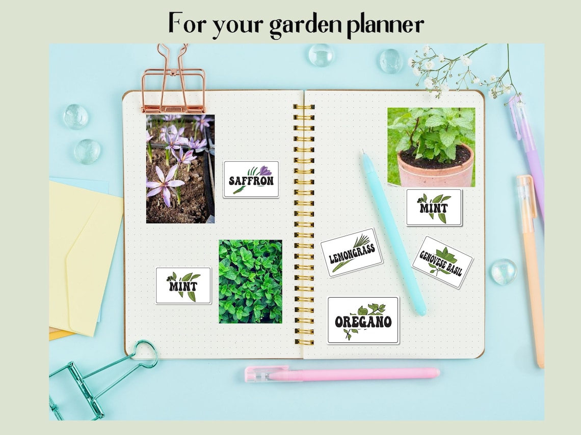 Printable Herbs Vegetables Garden Label Markers,plant Stakes Label ...