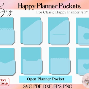 Big Happy Planner Disc Bound Pocket Template,big Disc Bound Planner ...