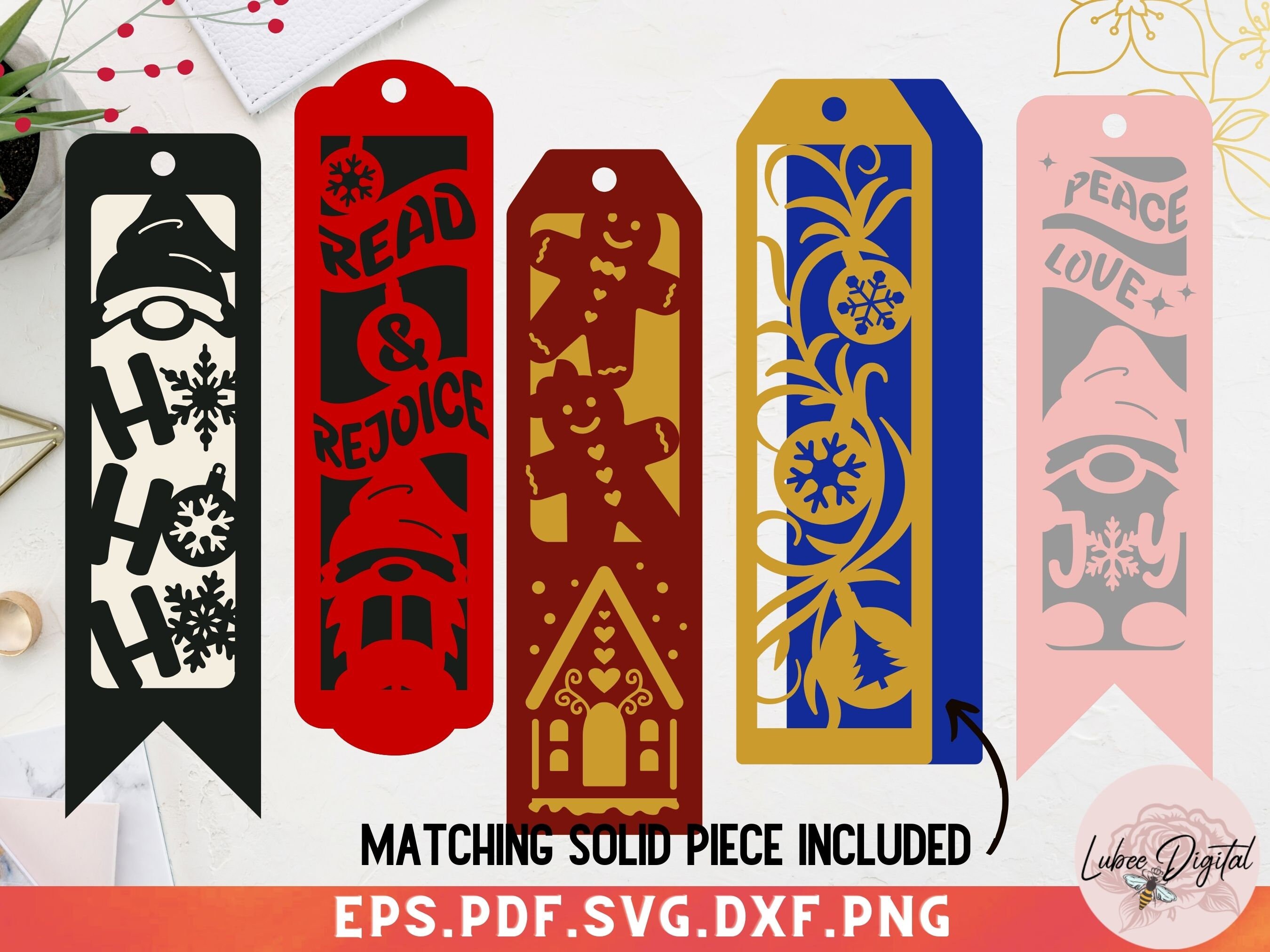 Bookmark Christmas SVG, Page Keeper Template,winter Bookmarks Paper Cut ...