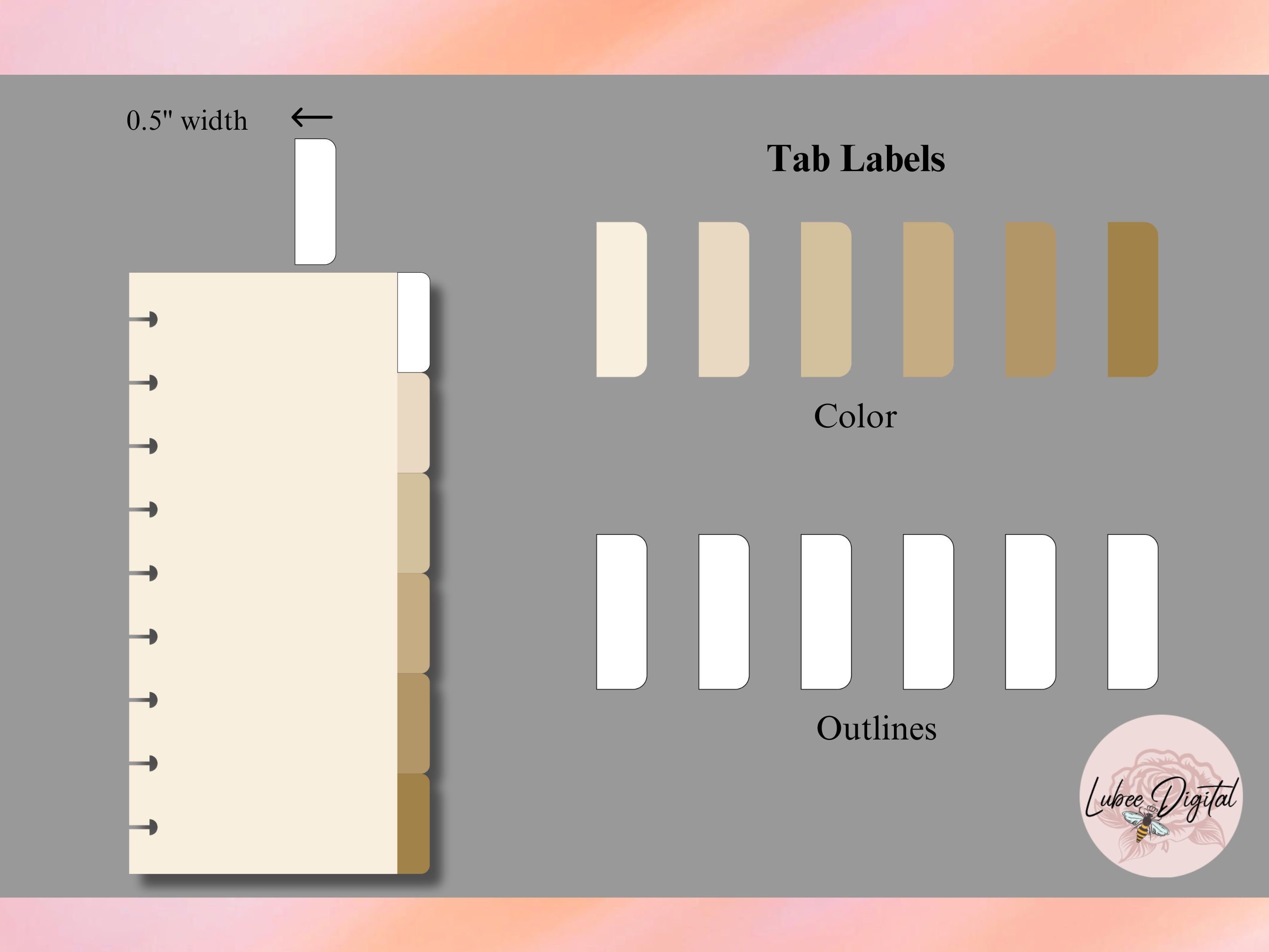 Skinny Happy Planner Disc Bound Divider Template,binder Dividers Cut ...