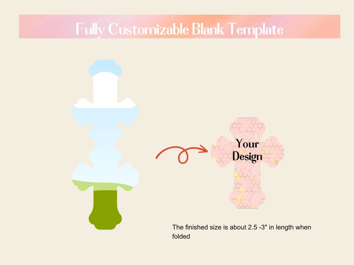 Canva Magnetic Cross Bookmark,make Your Own CANVA Bookmark Template ...