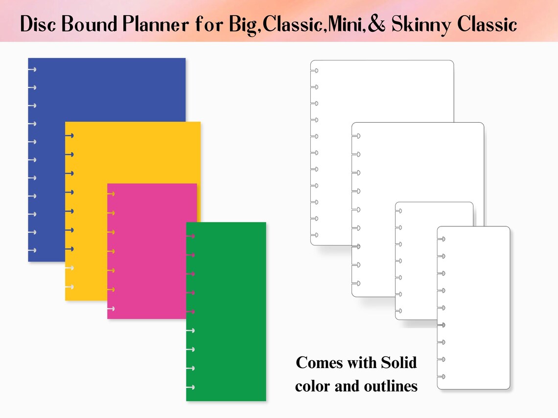 4 Sizes Happy Planner Disc Bound Insert Page Template,classic Happy ...